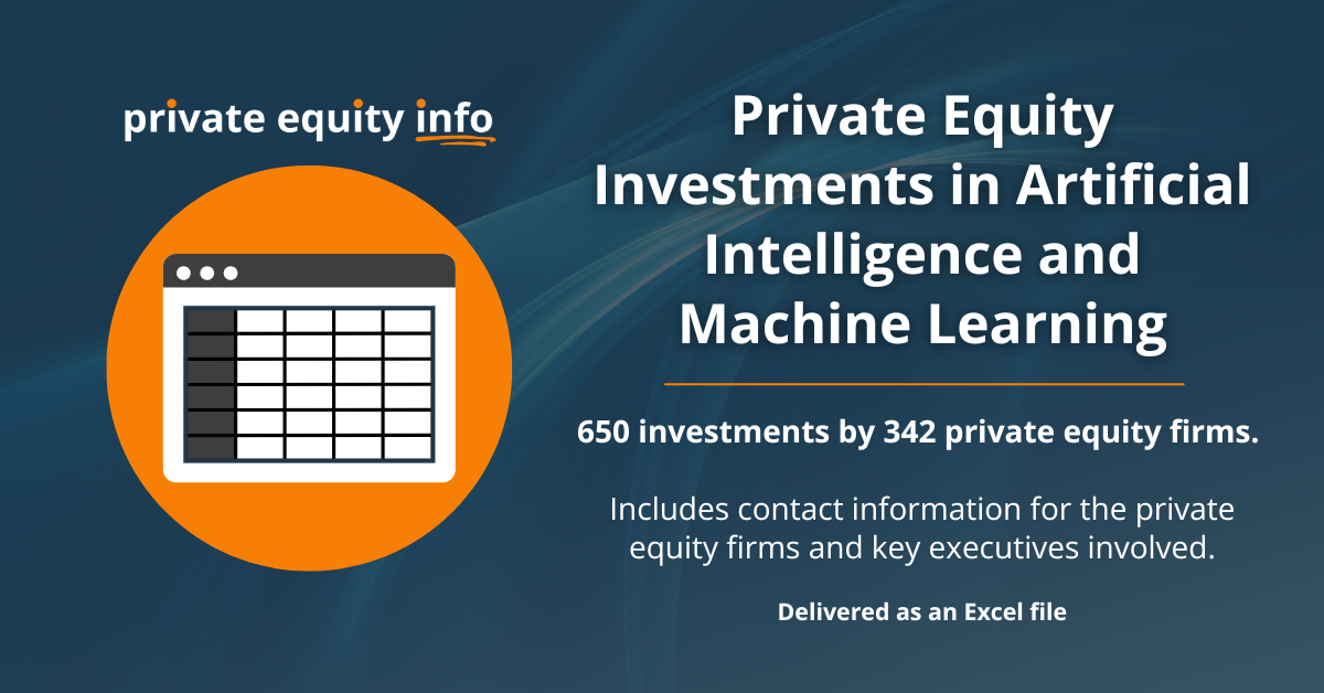 The most active private equity investors in Artificial Intelligence and ...
